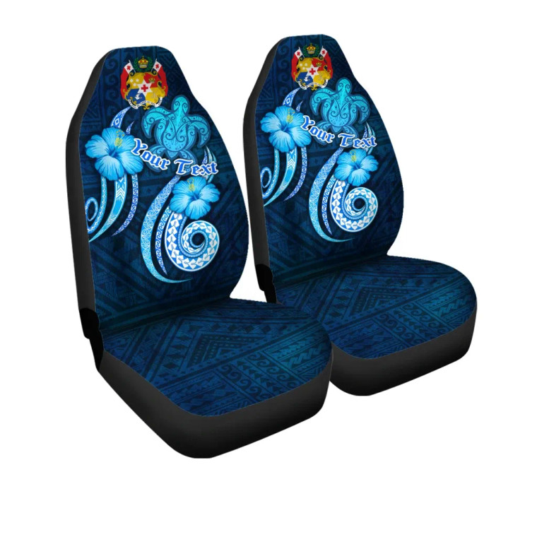 Tonga Personalised Car Seat Covers Turtle And Tribal Tattoo Of Polynesian