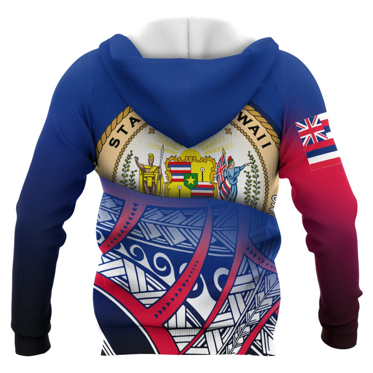 Hawaii Coat Of Rms Hoodie Polynesian Pattern