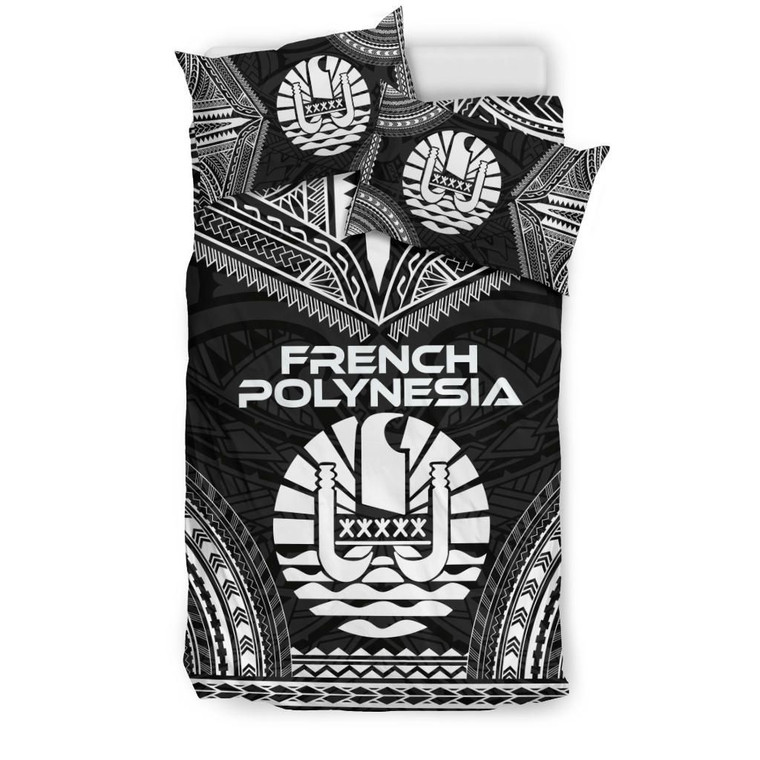 French Polynesia Polynesian Chief Duvet Cover Set Black Version