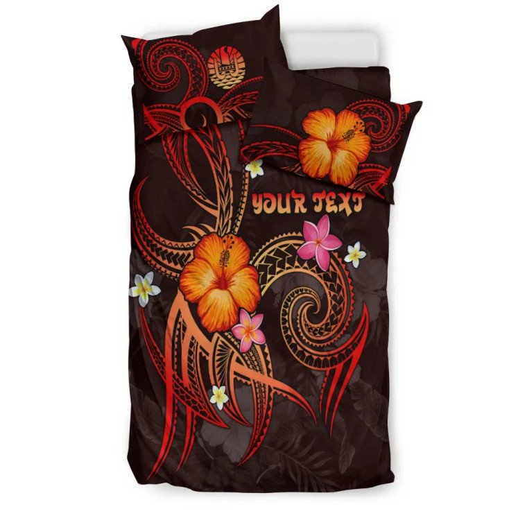 Polynesian Tahiti Personalised Bedding Set Legend Of Tahiti Red