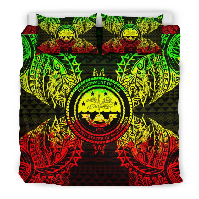 Polynesian Bedding Set Federated States Of Micronesian Duvet Cover