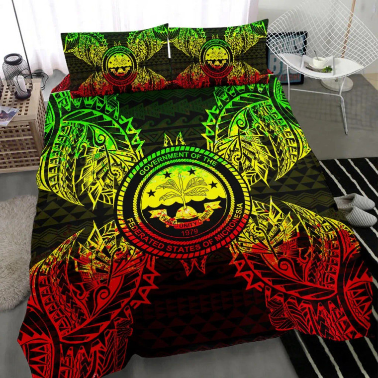 Polynesian Bedding Set Federated States Of Micronesian Duvet Cover