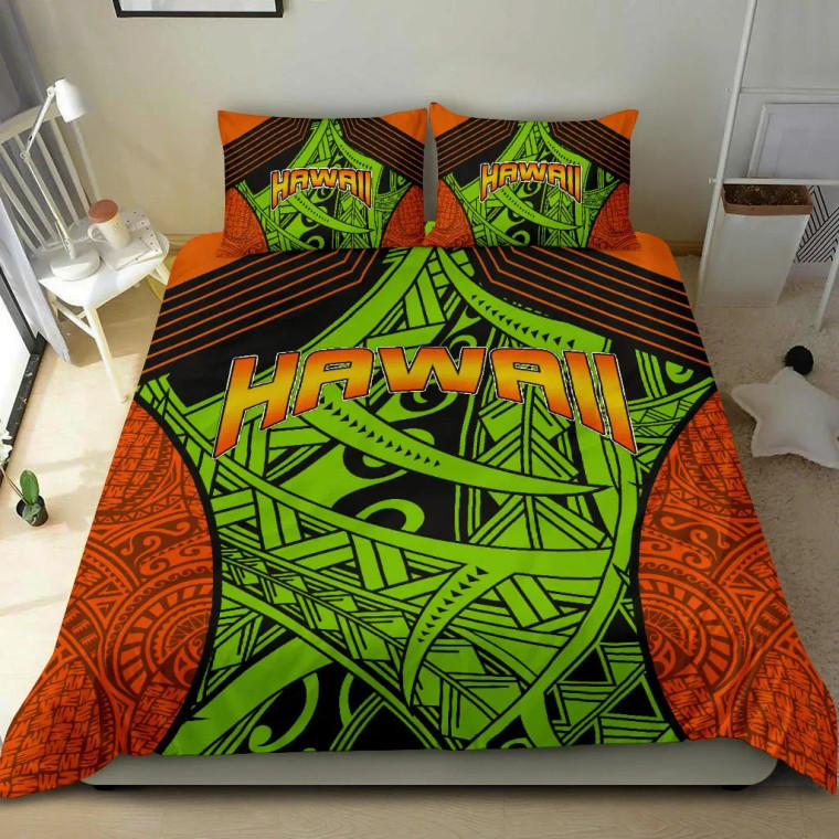 Polynesian Bedding Set Hawaii Duvet Cover Set Tribal Wave