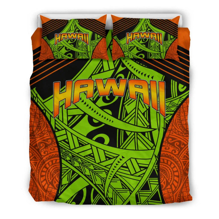 Polynesian Bedding Set Hawaii Duvet Cover Set Tribal Wave