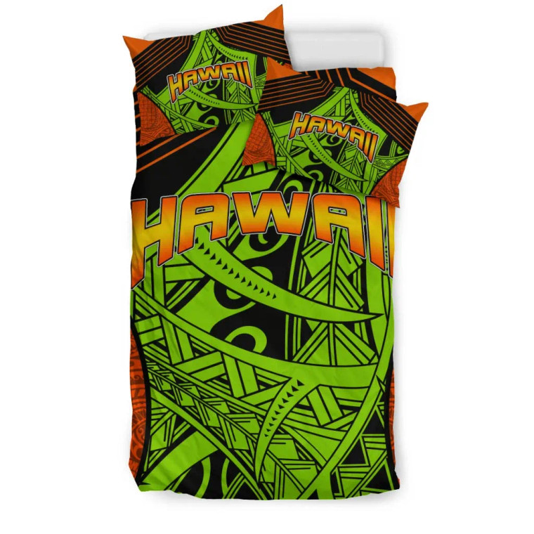Polynesian Bedding Set Hawaii Duvet Cover Set Tribal Wave