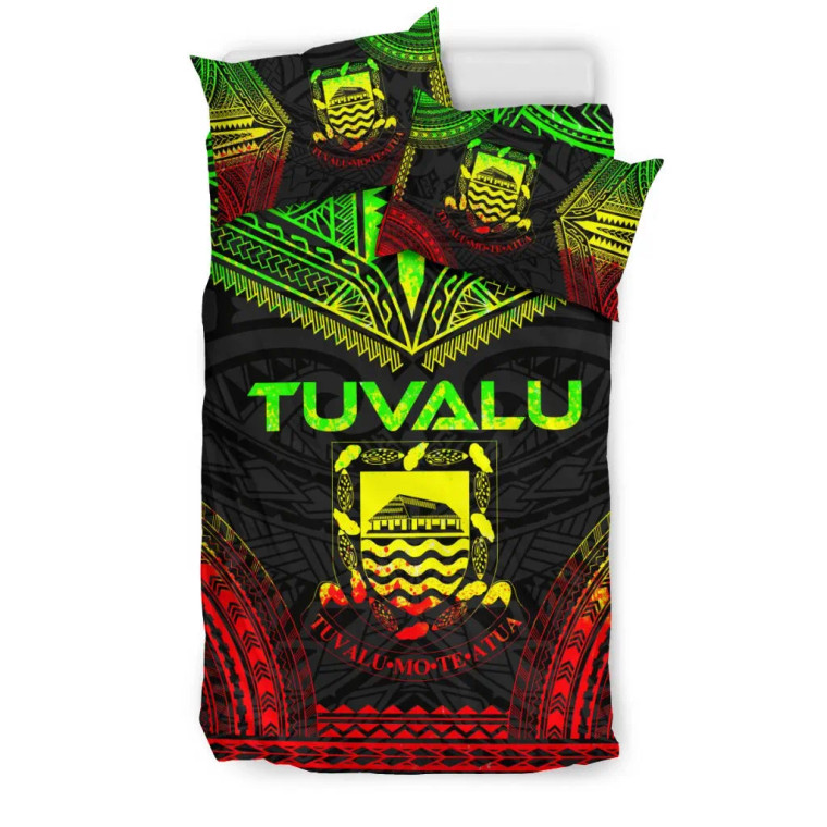 Tuvalu Polynesian Chief Duvet Cover Set Reggae Version