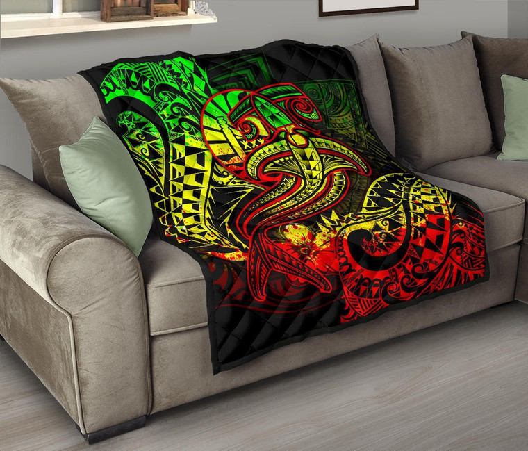 Tahiti Premium Quilt Reggae Shark Polynesian Tattoo