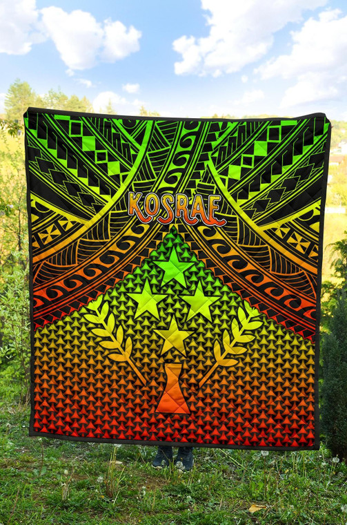 Polynesian Kosrae Premium Quilt Reggae Vintage Polynesian Patterns