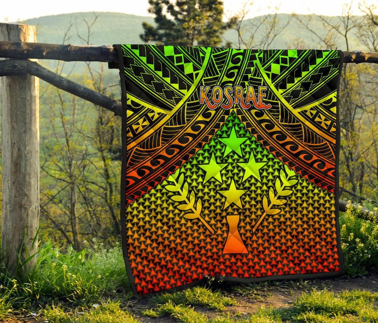 Polynesian Kosrae Premium Quilt Reggae Vintage Polynesian Patterns