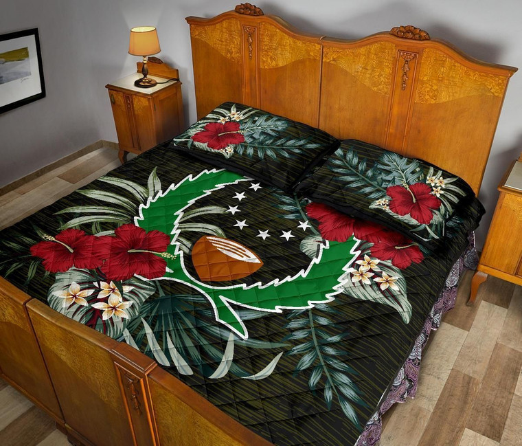 Pohnpei Polynesian Quilt Bed Set Special Hibiscus