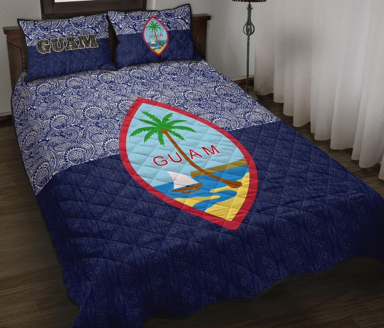 Guam Quilt Bed Set Guam Coat Of Arms Polynesian Design