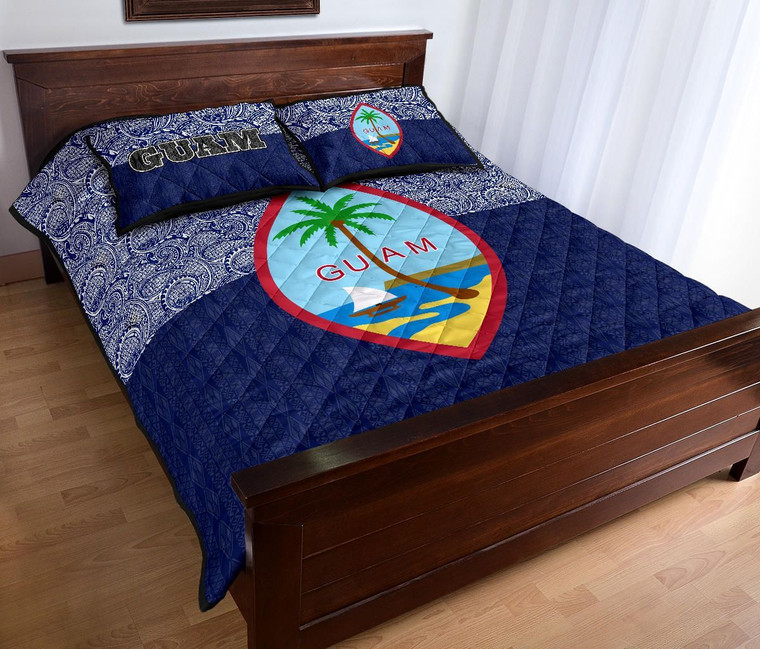 Guam Quilt Bed Set Guam Coat Of Arms Polynesian Design