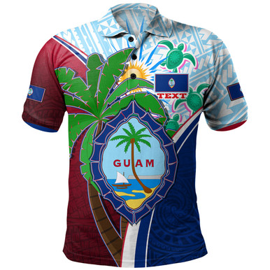 Guam Polo Shirt Custom Guam Chamorro Coconut Tree of Life Polynesian ...