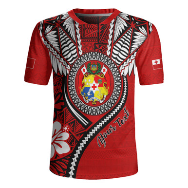 Tonga Rugby Jersey Custom Tribal Ngatu Pattern Circle Style