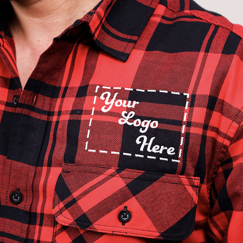 Custom Embroidered Plaid Flannel Shirt