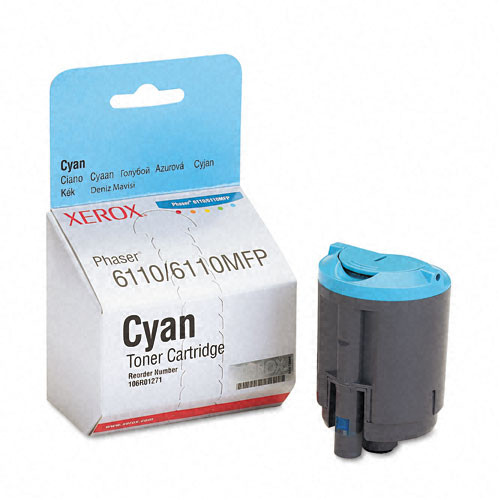 Original Xerox Phaser 6110/6110MFP Cyan Laser Toner Cartridge (106R01271)