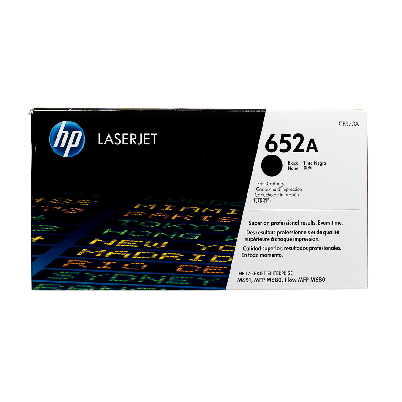 Original HP 652A Black LaserJet Toner Cartridge (CF320A)