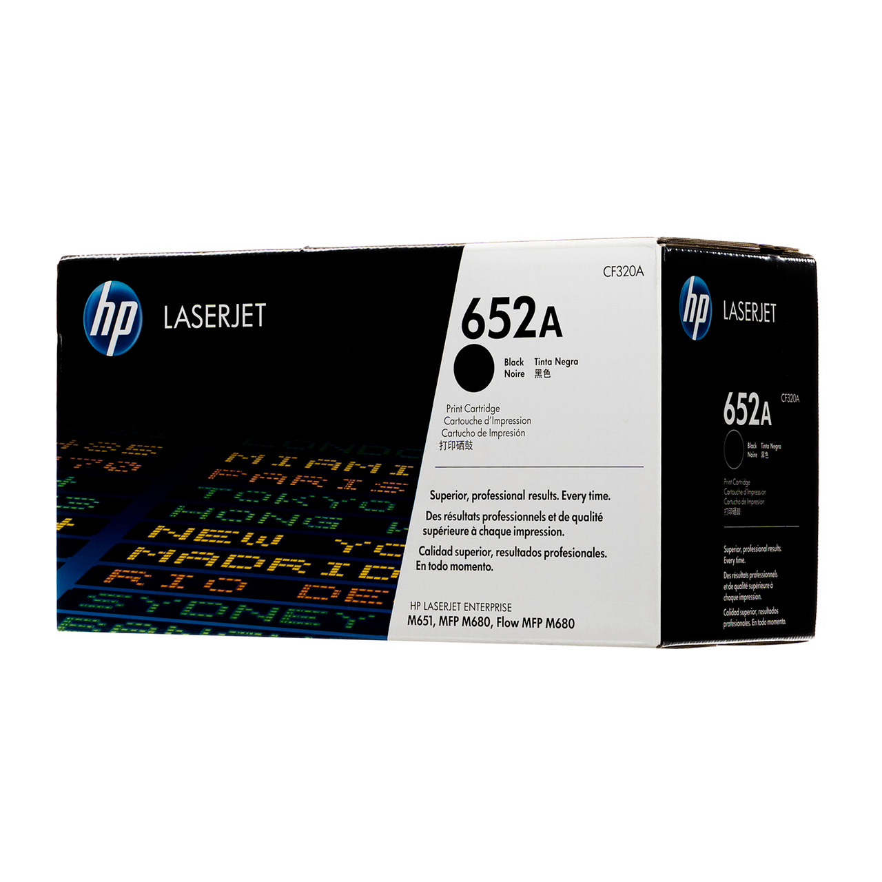 Original HP 652A Black LaserJet Toner Cartridge (CF320A)