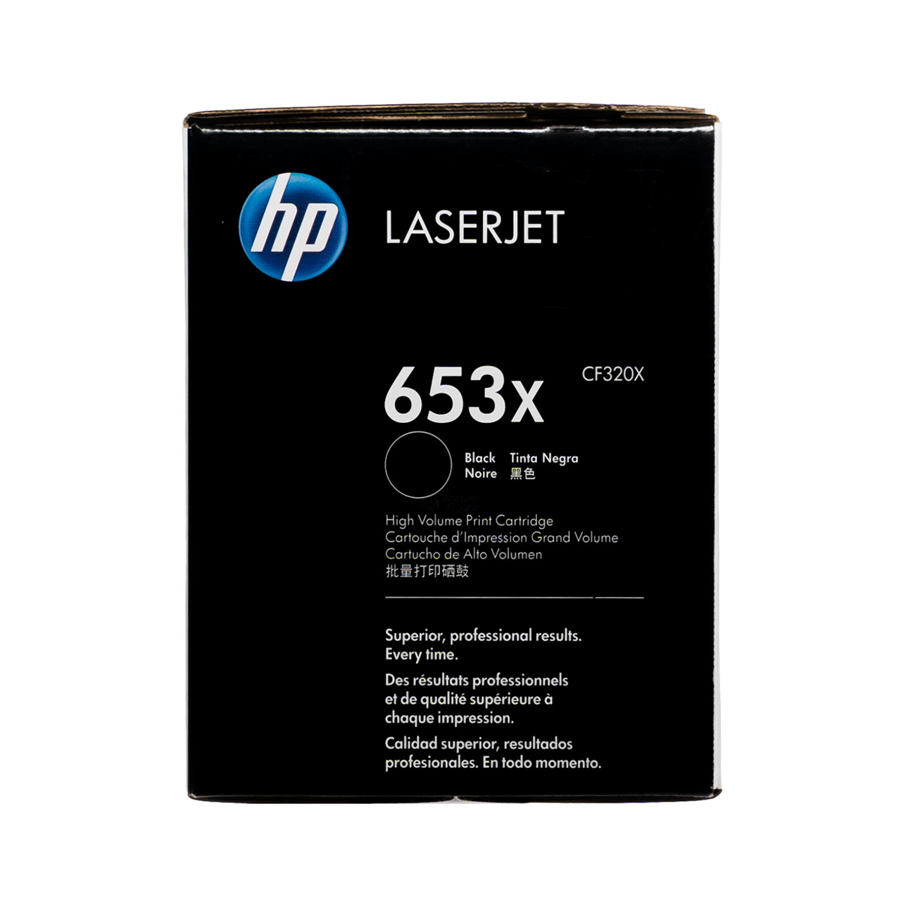 Original HP 653X Black High-Yield LaserJet Toner Cartridge (CF320X)