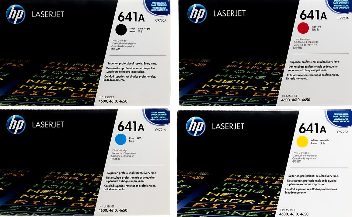 Original HP 641A LaserJet Toner Set (C9720A, C9721A, C9722A, C9723A ...