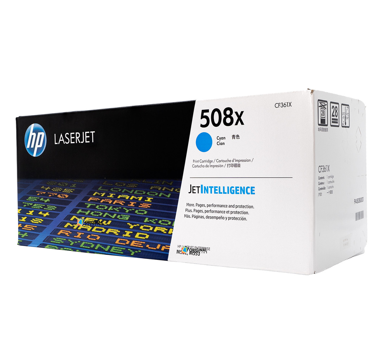 Original HP 508X Cyan High-Yield LaserJet Toner Cartridge (CF361X)