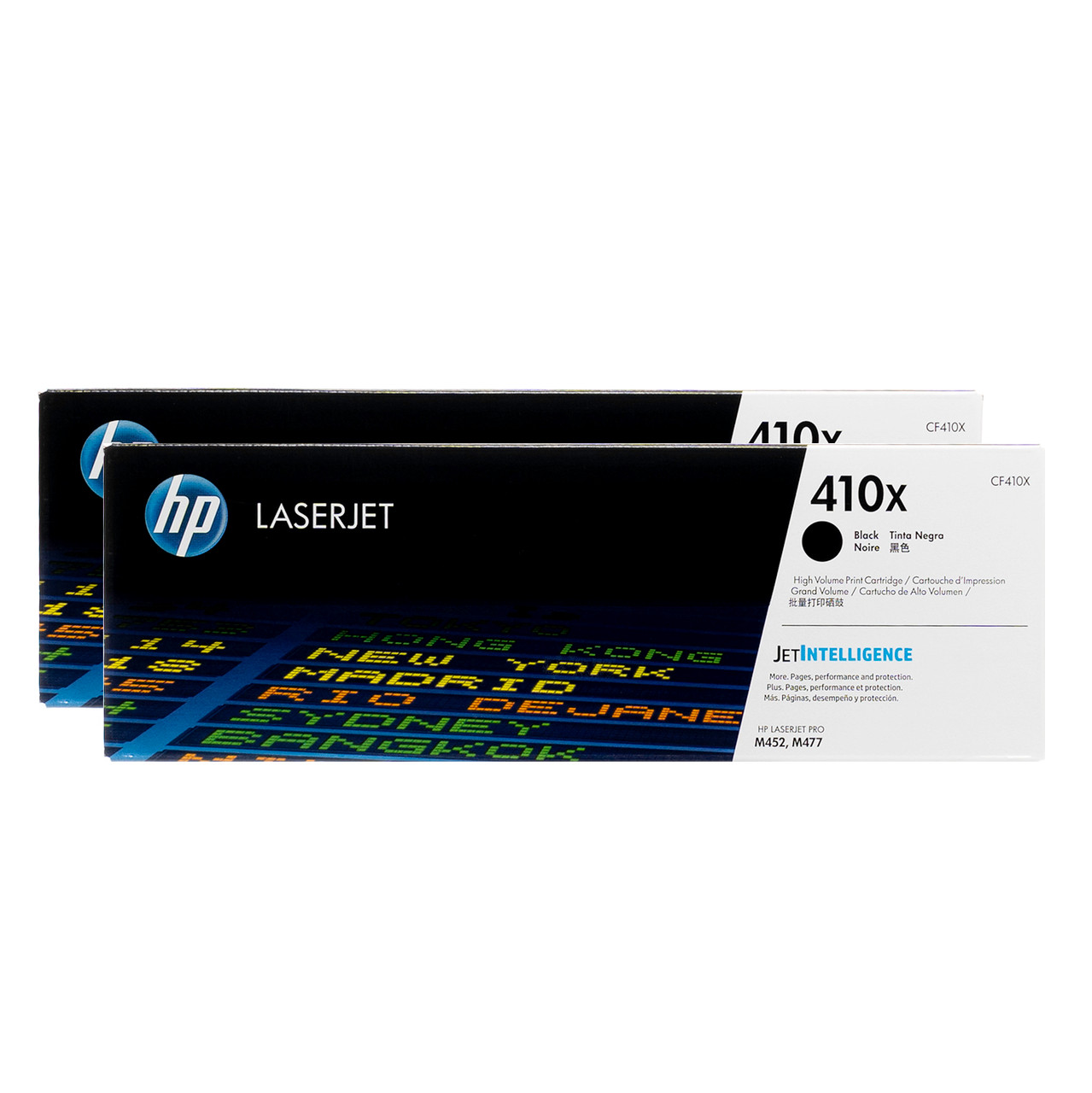 Original HP 410X (Dual Pack) Black High-Yield LaserJet Toner Cartridges ...