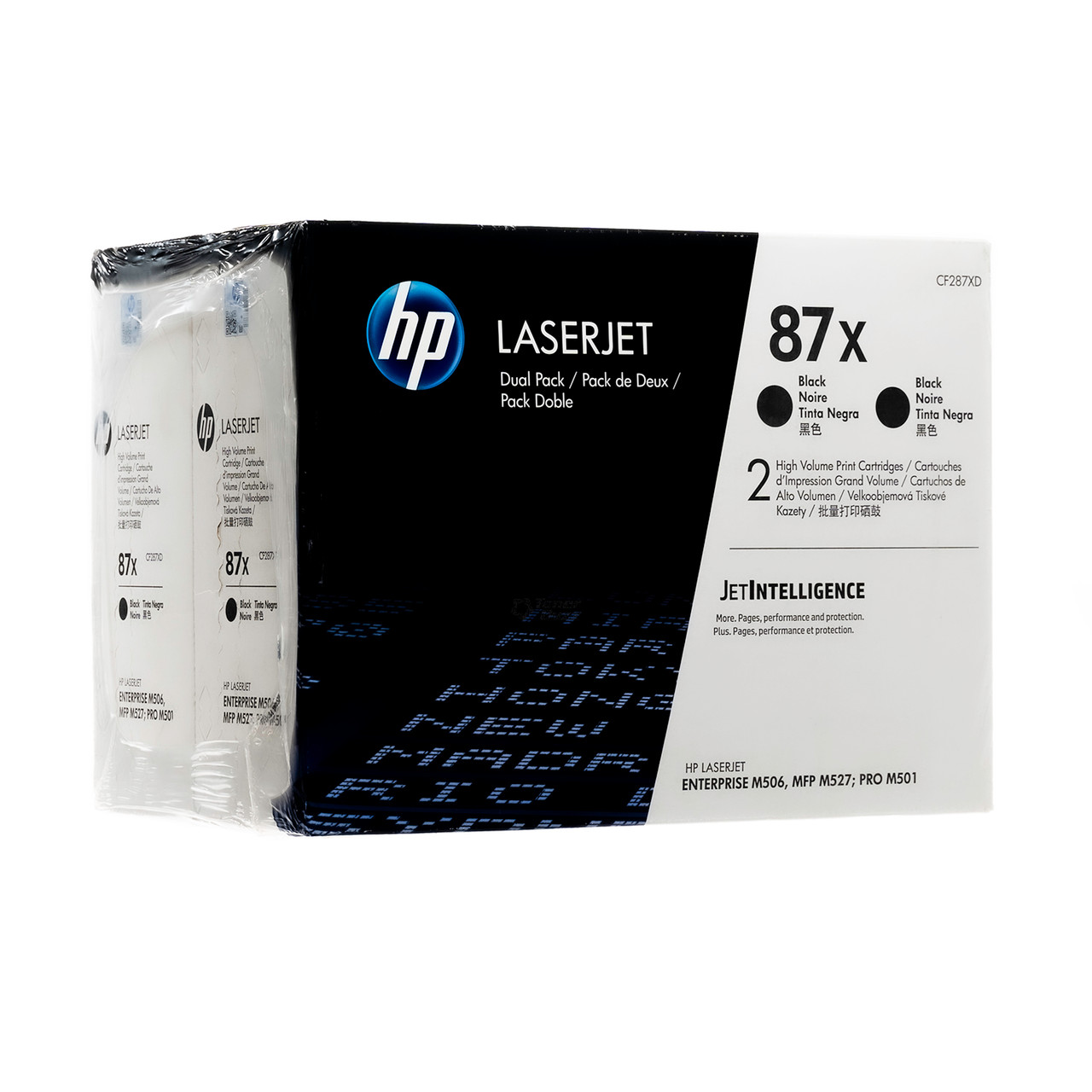 Original HP 87X (Dual Pack) Black High-Yield LaserJet Toner Cartridges ...