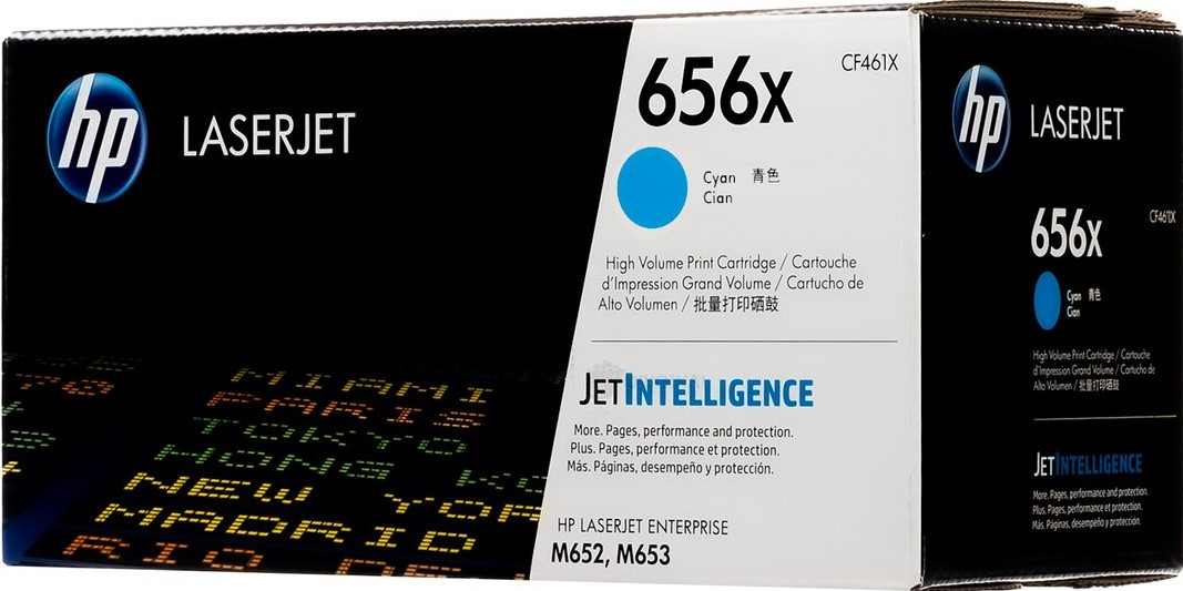 Original HP 656X Cyan High-Yield LaserJet Toner Cartridge (CF461X)