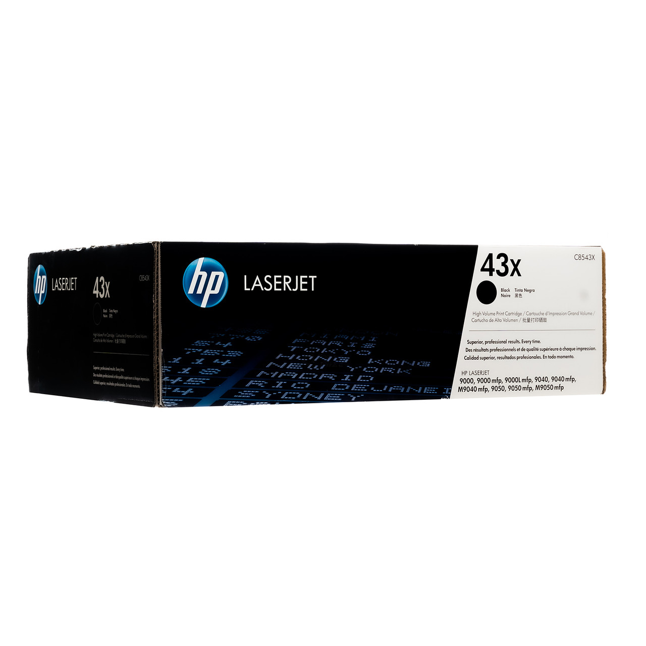 Original HP 43X Black High-Yield LaserJet Toner Cartridge (C8543X)