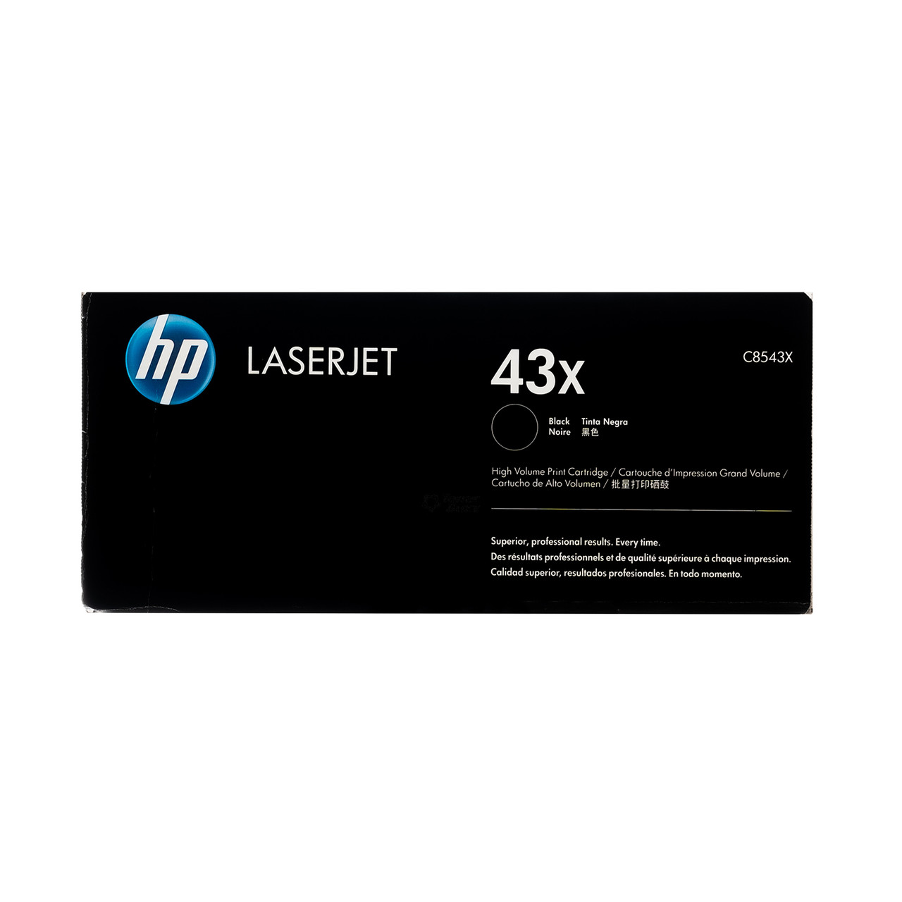 Original HP 43X Black High-Yield LaserJet Toner Cartridge (C8543X)