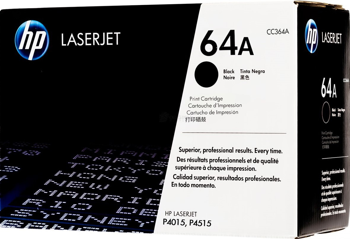 Original HP 64A Black LaserJet Toner Cartridge (CC364A)
