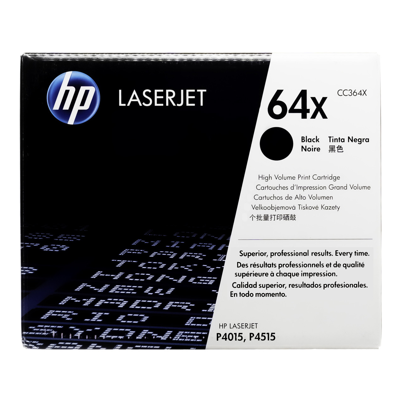 Original HP 64X Black High-Yield LaserJet Toner Cartridge (CC364X)