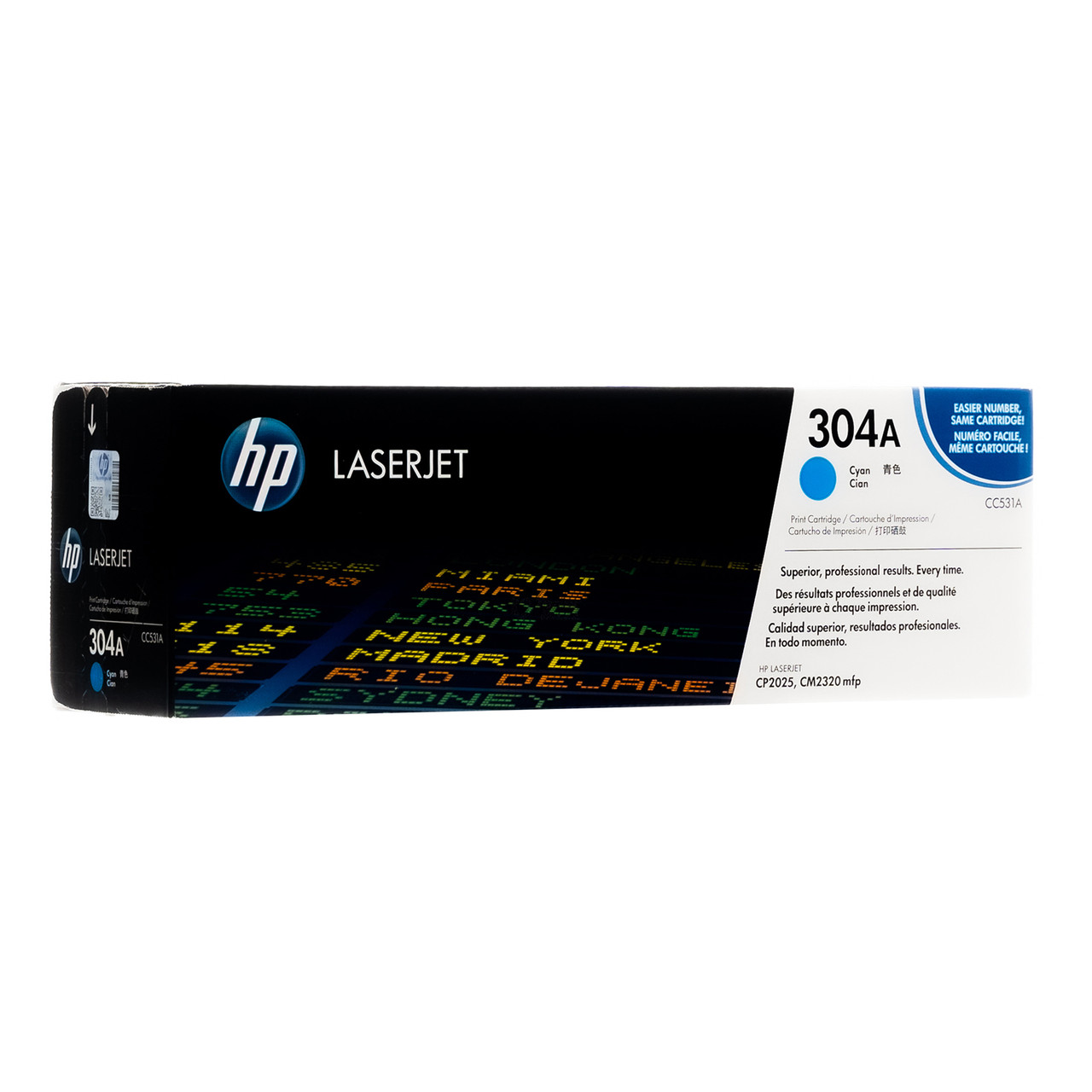Original HP 304A Cyan LaserJet Toner Cartridge (CC531A)