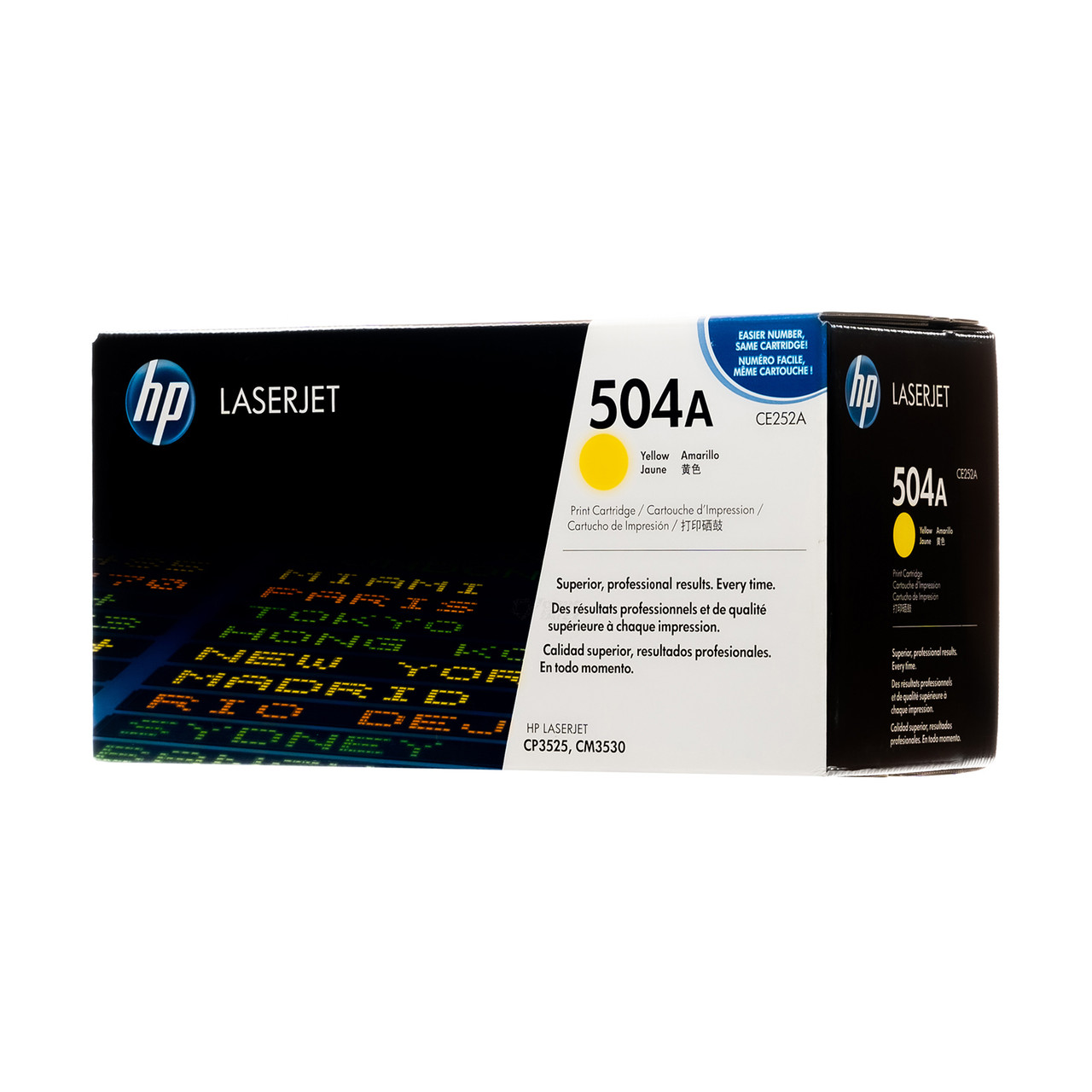 Original HP 504A Yellow LaserJet Toner Cartridge (CE252A)
