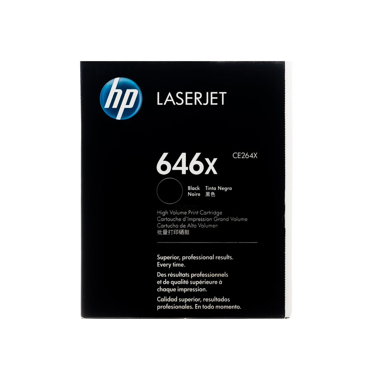 Original HP 646X Black High-Yield LaserJet Toner Cartridge (CE264X)