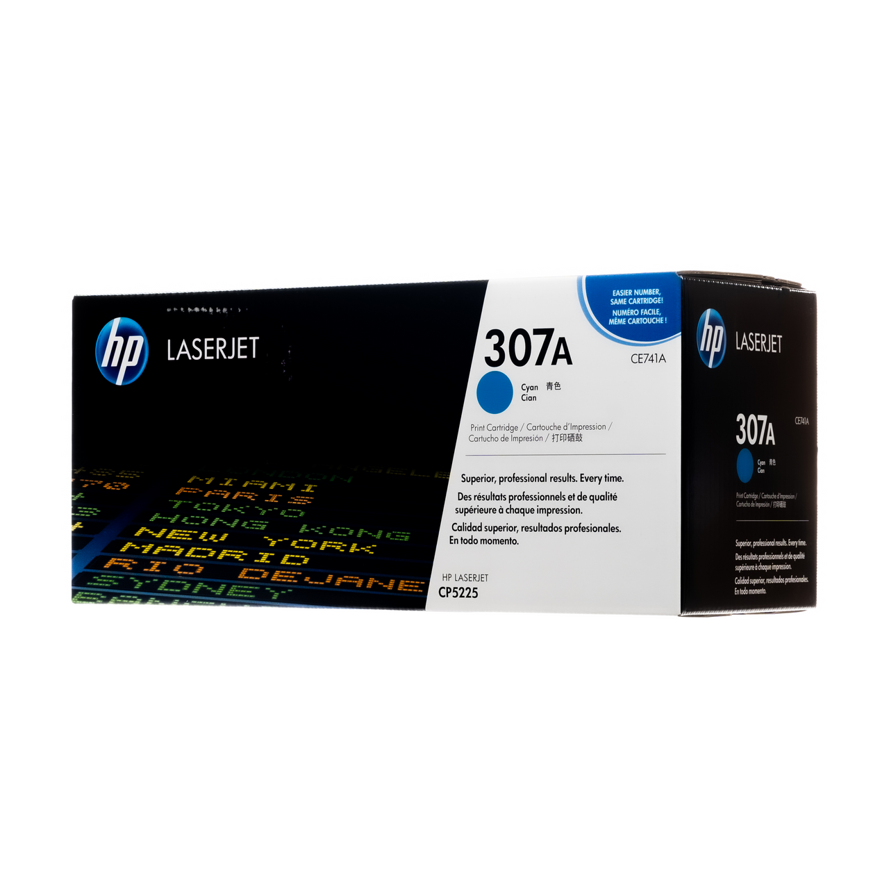 Original HP 307A Cyan LaserJet Toner Cartridge (CE741A)