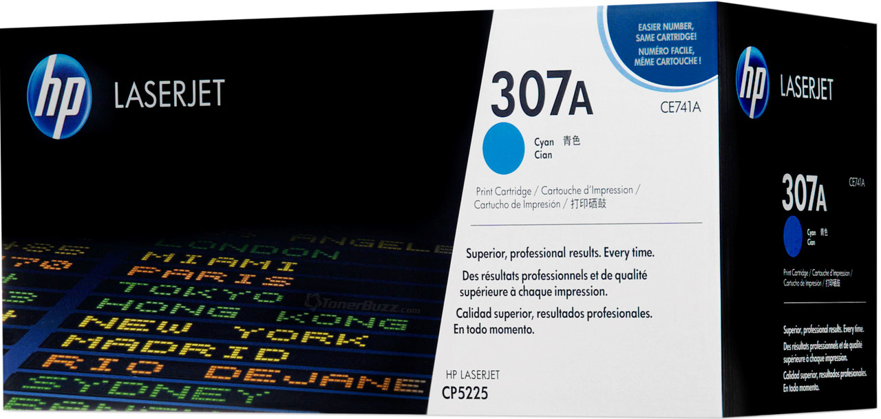 Original HP 307A Cyan LaserJet Toner Cartridge (CE741A)