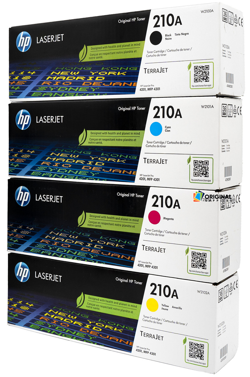 Original HP 210A Toner Set (W2100A, W2101A, W2102A, W2103A) - Black ...