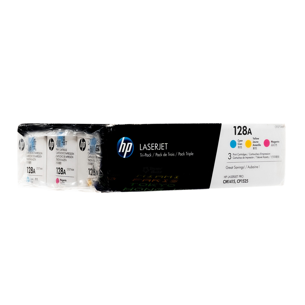 Original HP 128A (3-Pack) Cyan, Magenta, Yellow LaserJet Toner ...