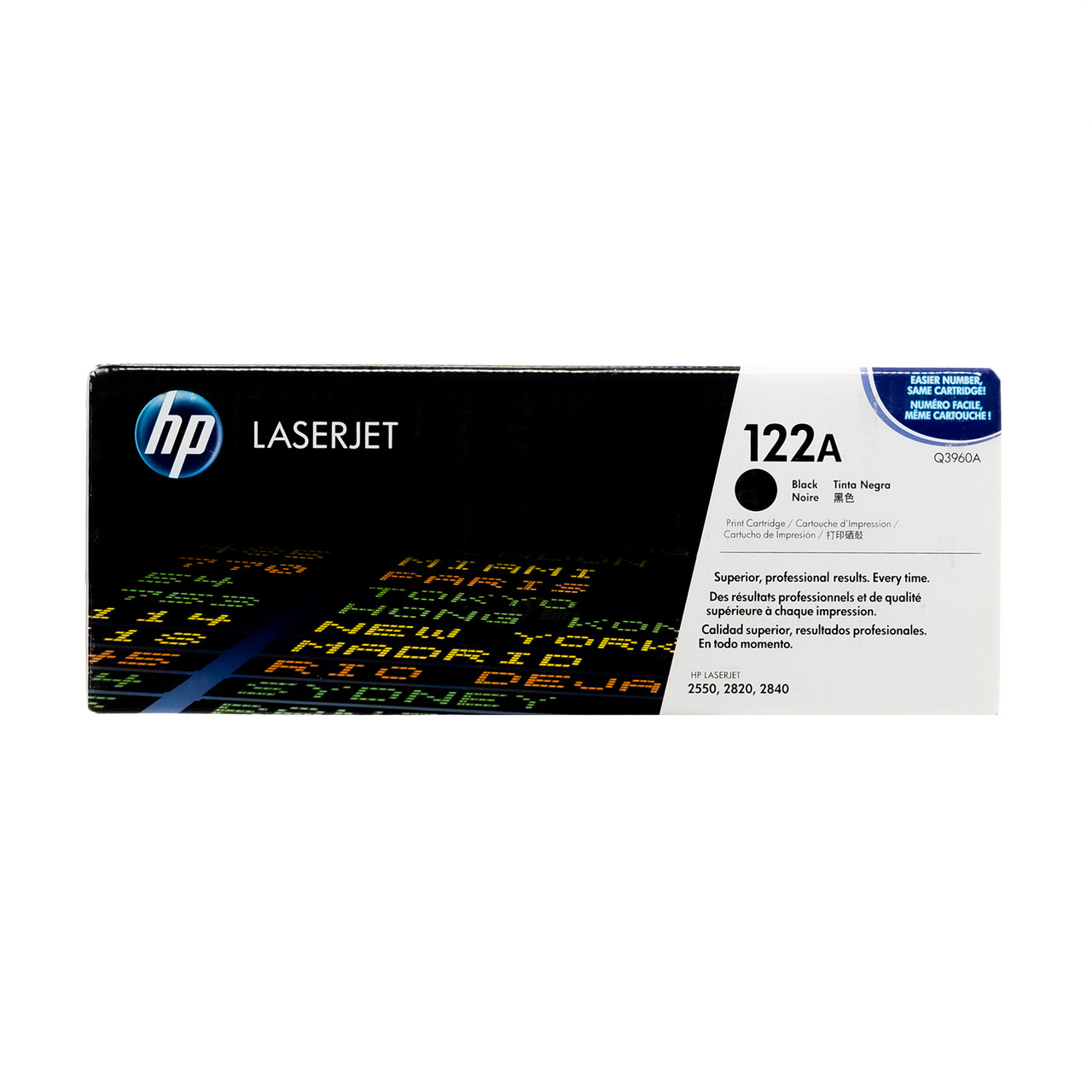 Original HP 122A Black LaserJet Toner Cartridge (Q3960A)
