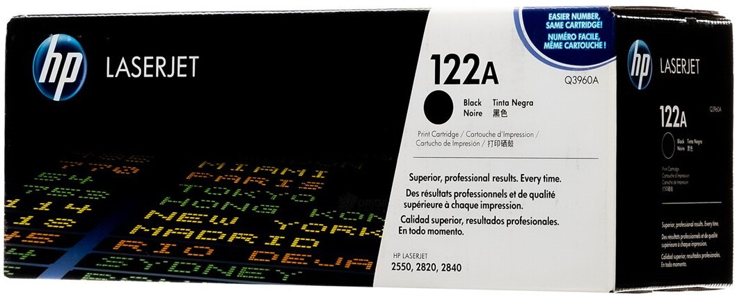 Original HP 122A Black LaserJet Toner Cartridge (Q3960A)