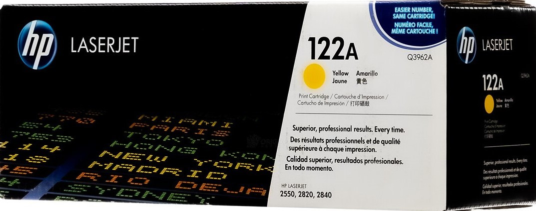 Original HP 122A Yellow LaserJet Toner Cartridge (Q3962A)