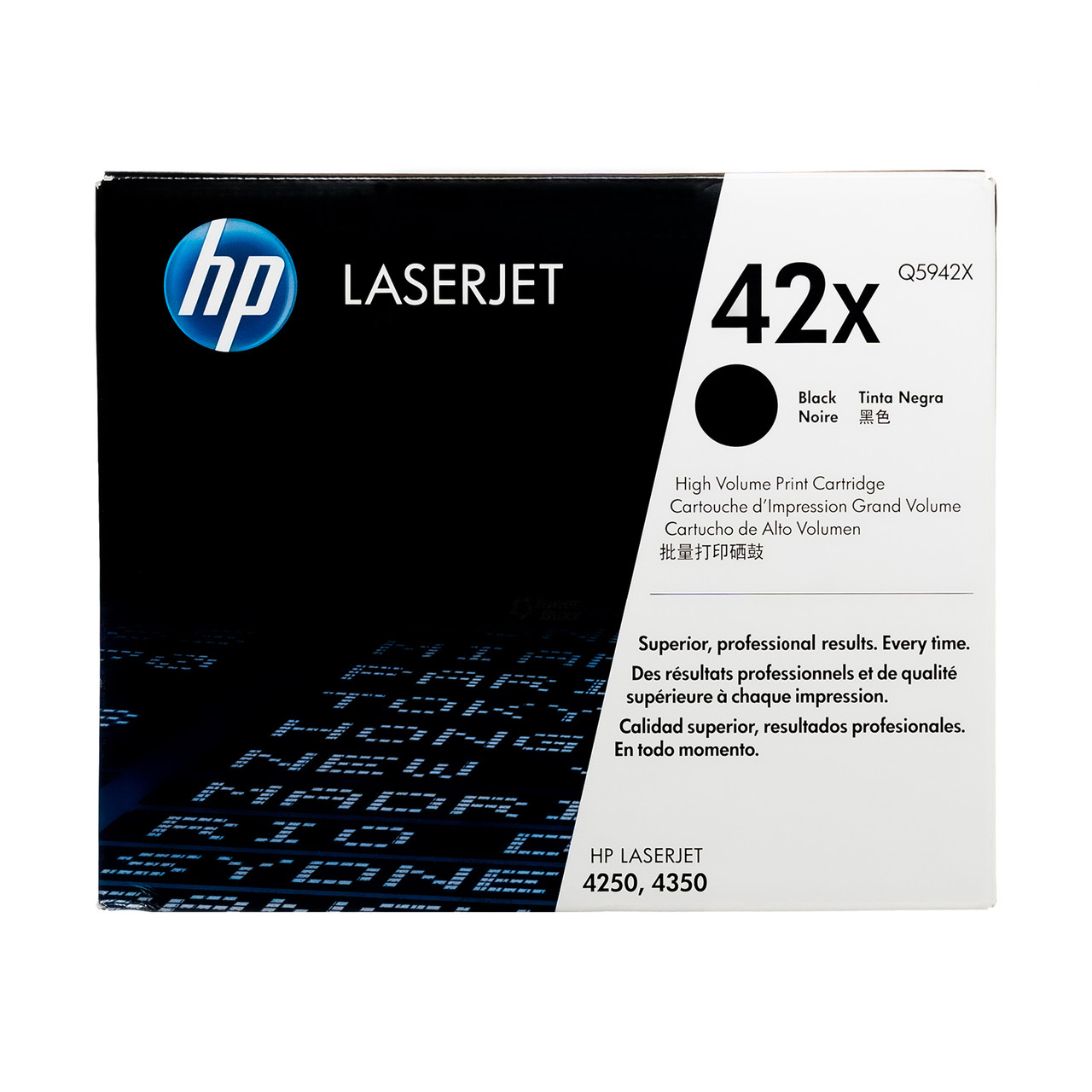 Original HP 42X Black High-Yield LaserJet Toner Cartridge (Q5942X)