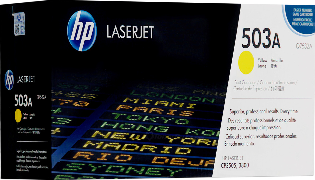 Original HP 503A Yellow LaserJet Toner Cartridge (Q7582A)