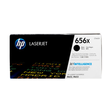Original HP 656X Black High-Yield LaserJet Toner Cartridge (CF460X)