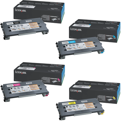 Original Lexmark High-Yield Laser Toner Set (C500H2CG, C500H2KG ...