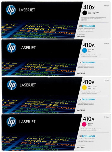 Original HP 410X 410A Toner Cartridge Set (CF410X, CF411A, CF412A ...