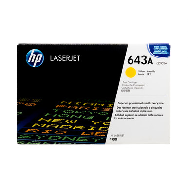 Original HP 643A Yellow LaserJet Toner Cartridge (Q5952A)