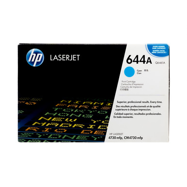 Original HP 644A Cyan LaserJet Toner Cartridge (Q6461A)