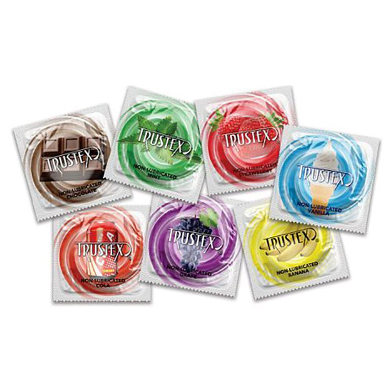 Trustex Non Lubricated Assorted Flavored Condoms Total Access Group